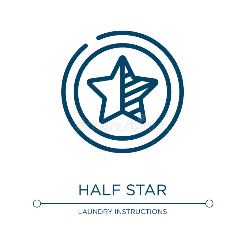 Half Star Icon. Linear Vector Illustration from Color Circles Rating ...