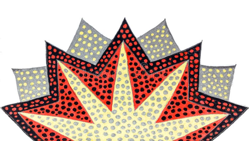 Star pattern. stock illustration. Illustration of drawn - 90060575