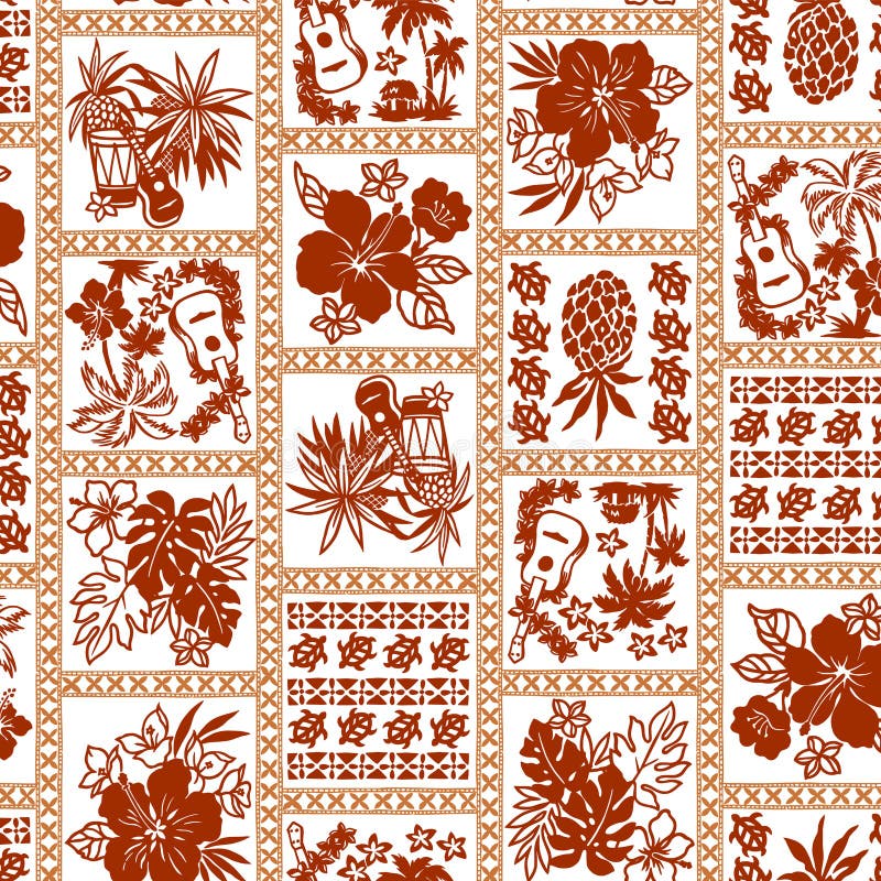 Cute and Simple Aloha Shirt Seamless Pattern, Stock Vector ...