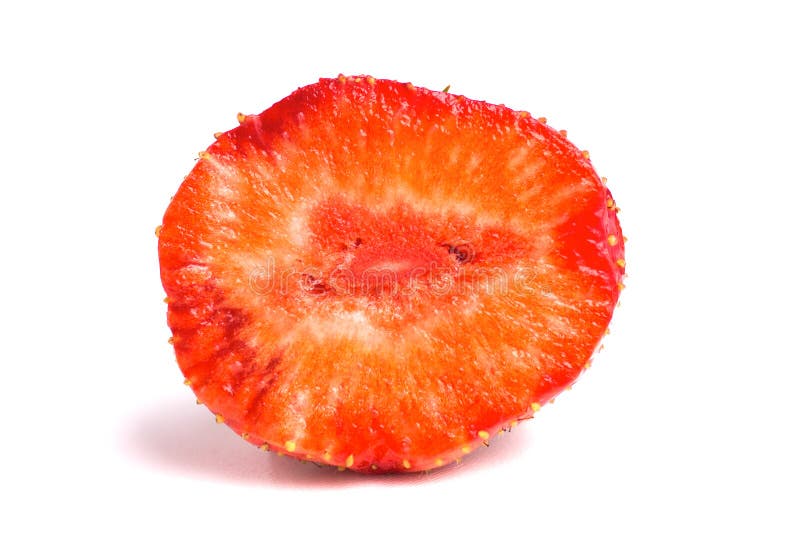Half Strawberries on a White Background Stock Photo - Image of isolated ...