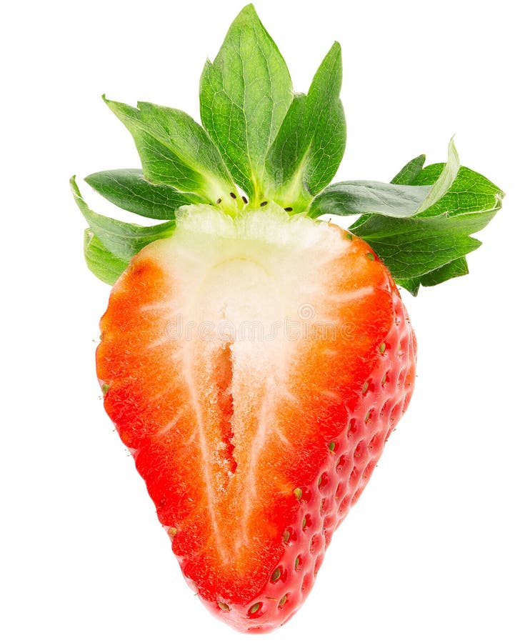 Strawberry Slice Isolated on the White Background Stock Image - Image ...
