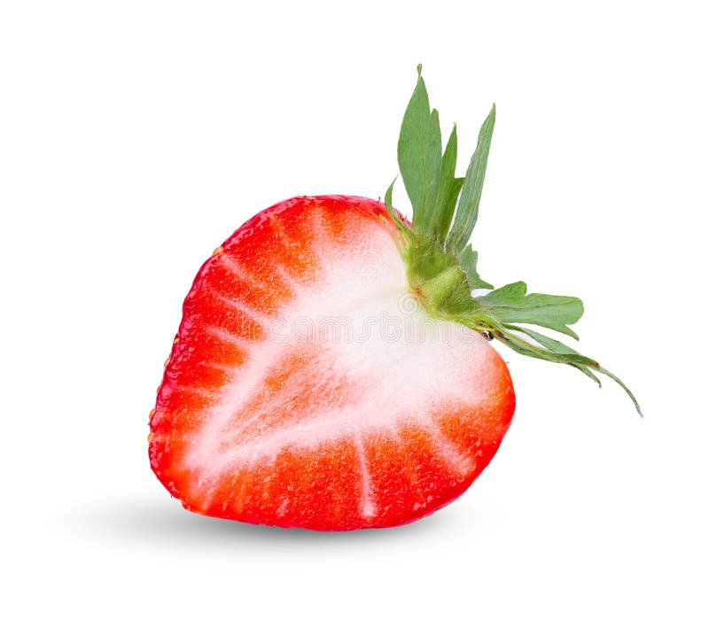 Isolated Strawberry Half stock image. Image of flesh, strawberries ...