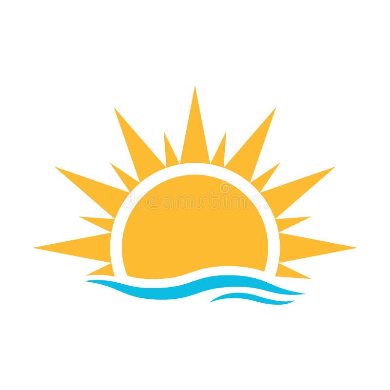 A Half Sun is Setting Downwards Icon Vector Sunset Concept for Graphic ...