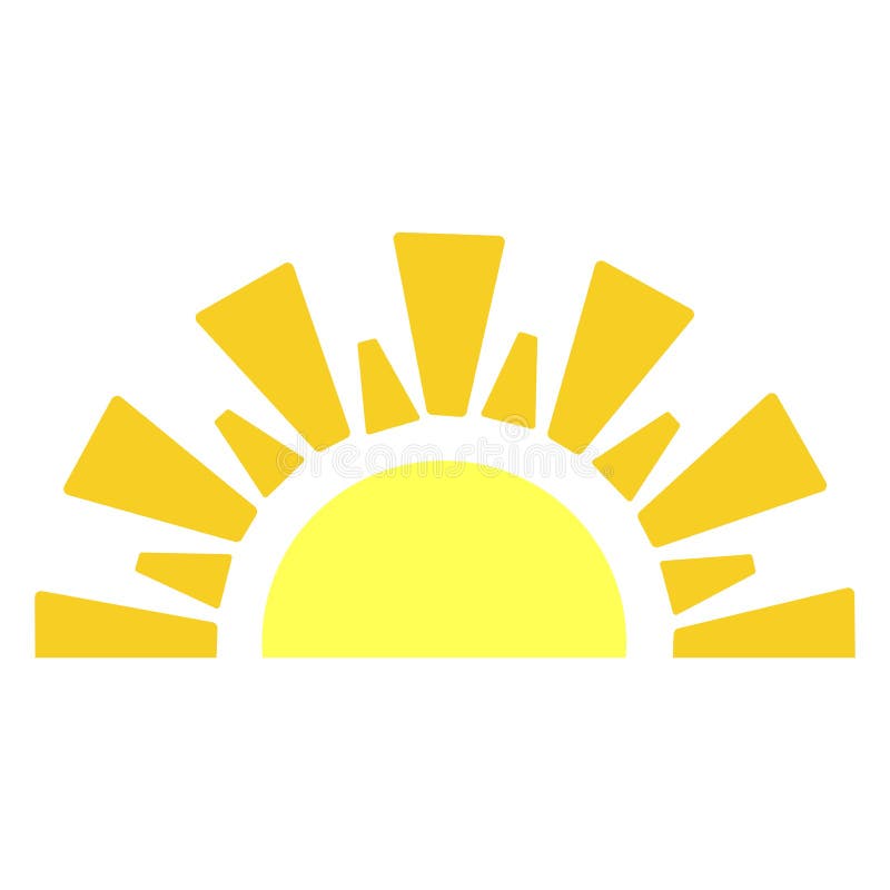 Half Sunset White Background Stock Illustrations – 165 Half Sunset ...