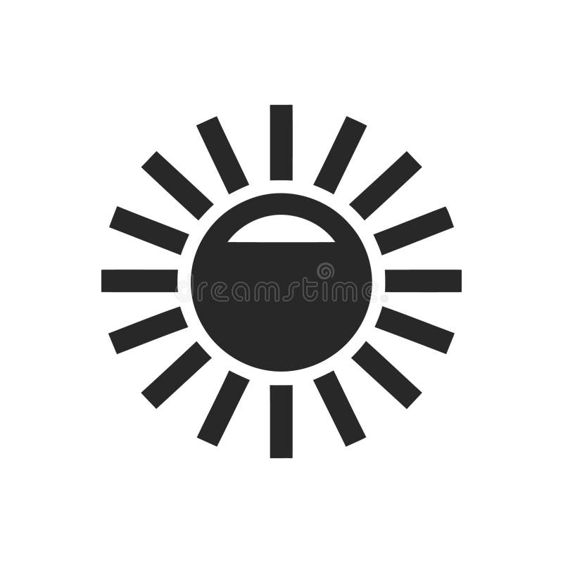 Half Sunburst Icon stock vector. Illustration of shape - 361759506