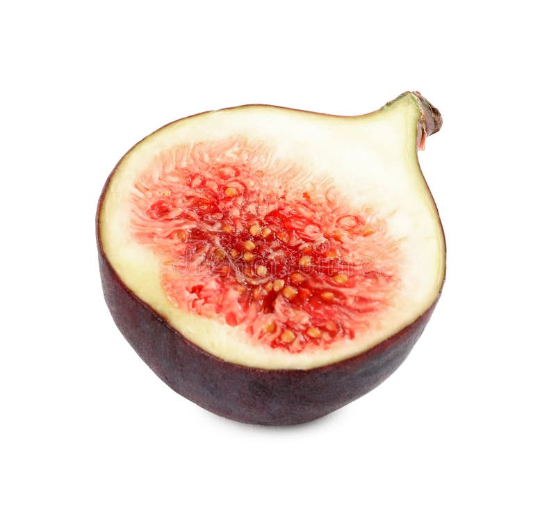 Half of tasty fresh fig stock image. Image of background - 195759783