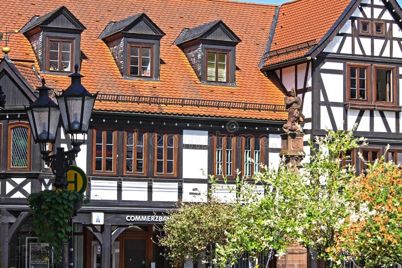 Half-timbered Buildings in Germany, Michelstadt Editorial Image - Image ...