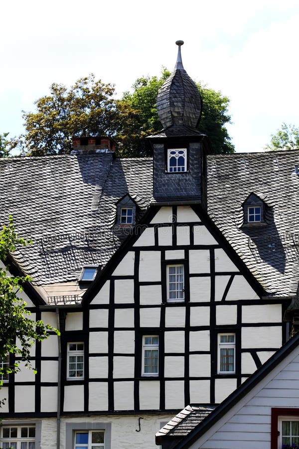 Half-timbered German house stock image. Image of outside - 36216629