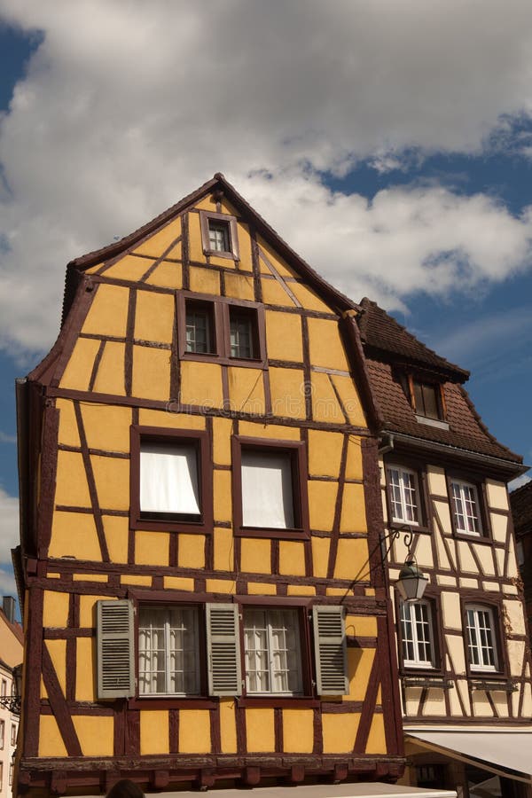 Half-timbered House in Colmar Stock Photo - Image of shutters ...