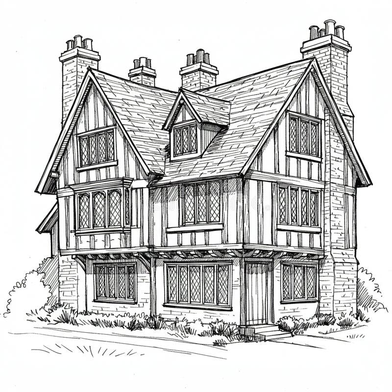 Half House Half Drawing Stock Illustrations – 533 Half House Half ...