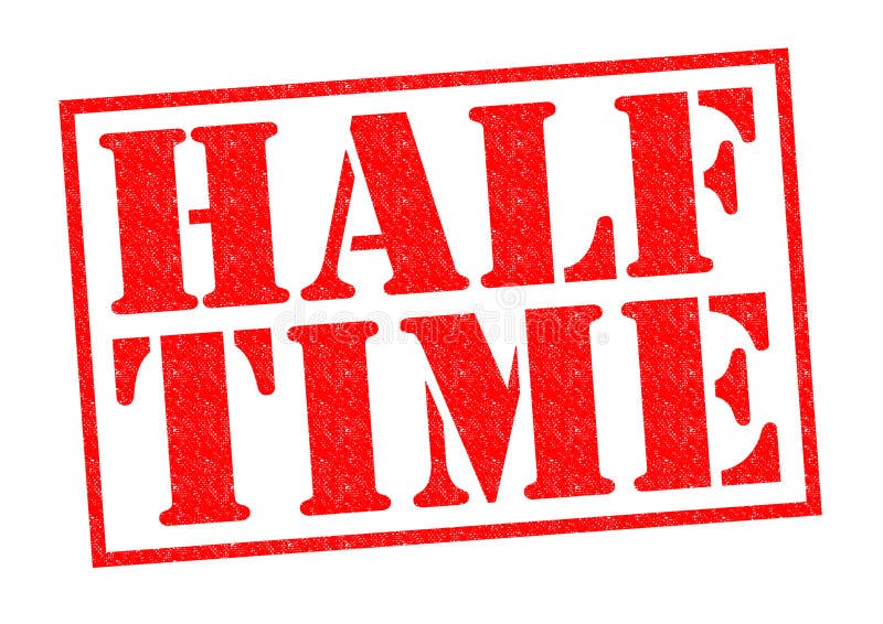 HALF TIME stock illustration. Illustration of sign, halve - 88003294