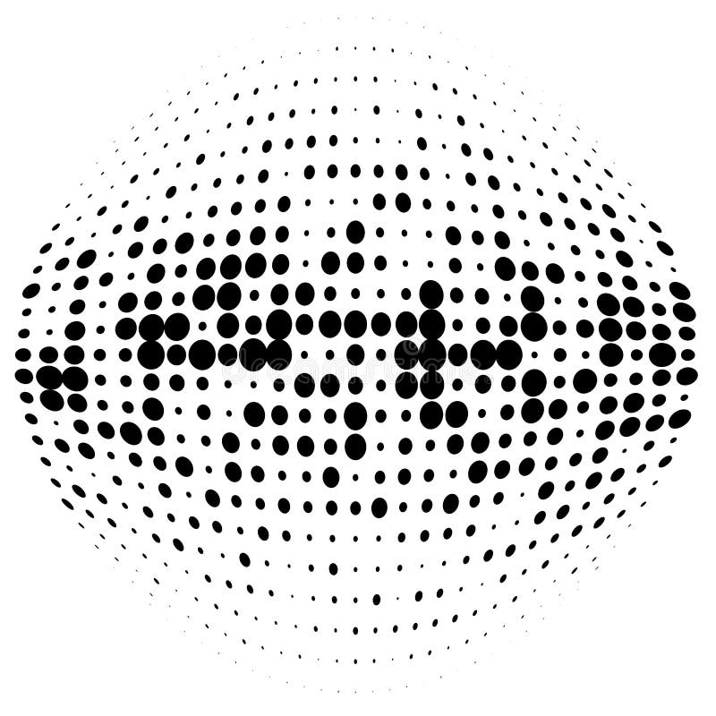 Half-tone Dots. Dotted, Circles Pattern. Sphere, Orb or Globe ...