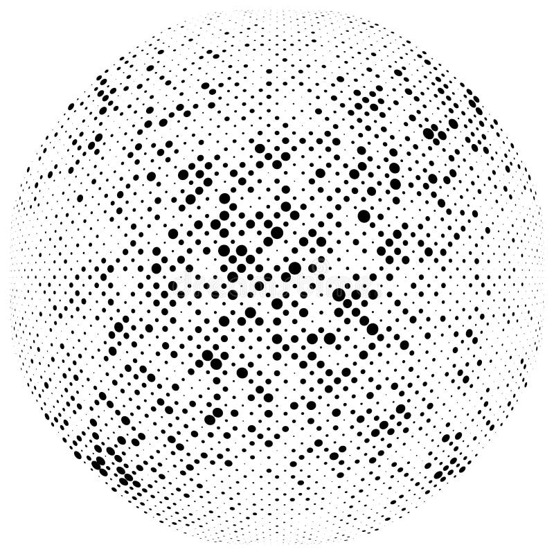 Half-tone Dots. Dotted, Circles Pattern. Sphere, Orb or Globe ...