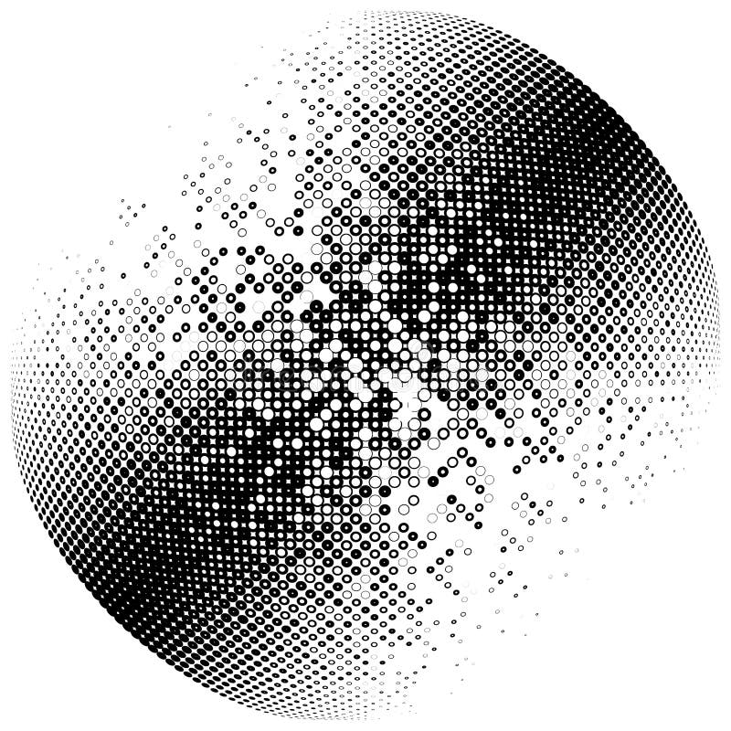 Half-tone Dots. Dotted, Circles Pattern. Sphere, Orb or Globe ...