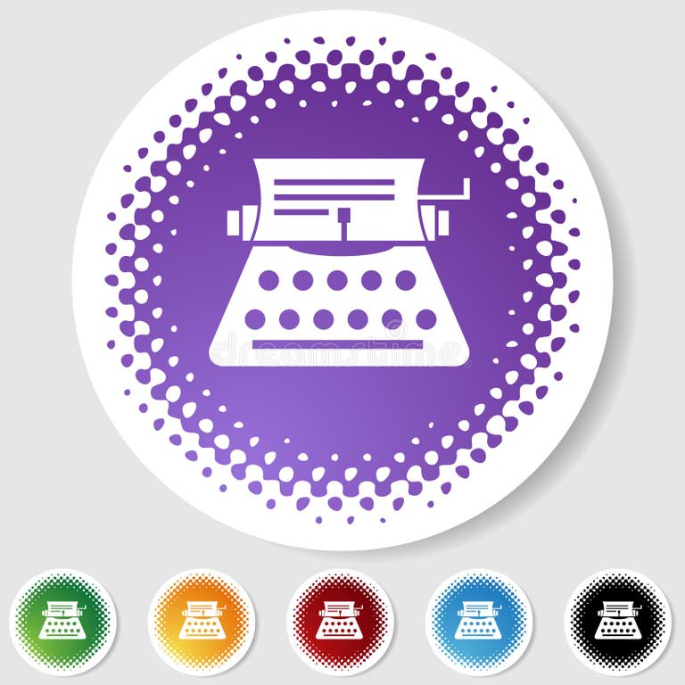 Typewriter Keys Black White Stock Illustrations – 251 Typewriter Keys ...