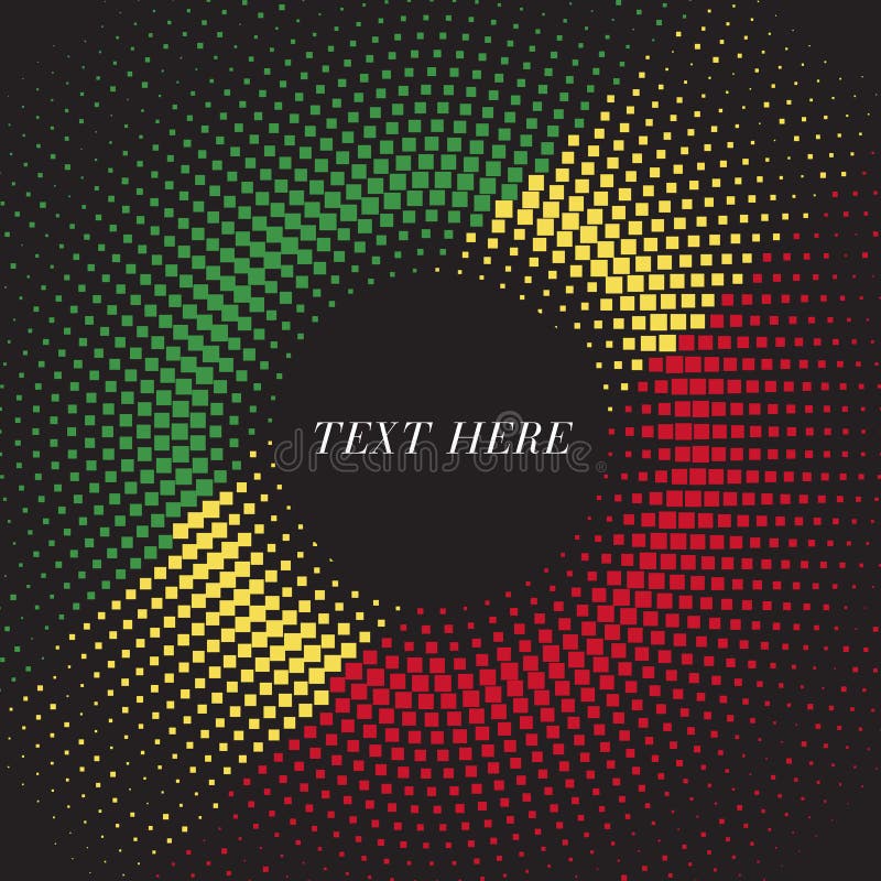 Half Tone Square Round Gradient Template Republic of Congo Flag Stock ...