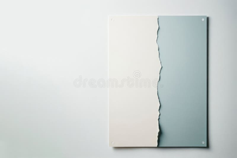 Half of a Torn Paper Sheet. Space for Text. Stock Illustration ...