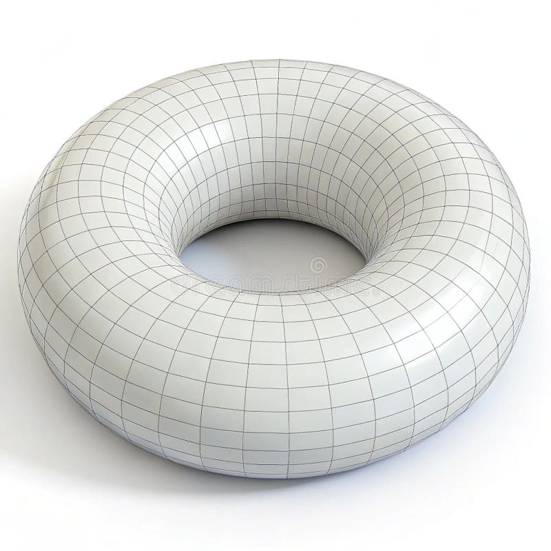 Half Torus 3D Illustration Isolated on White Stock Illustration ...