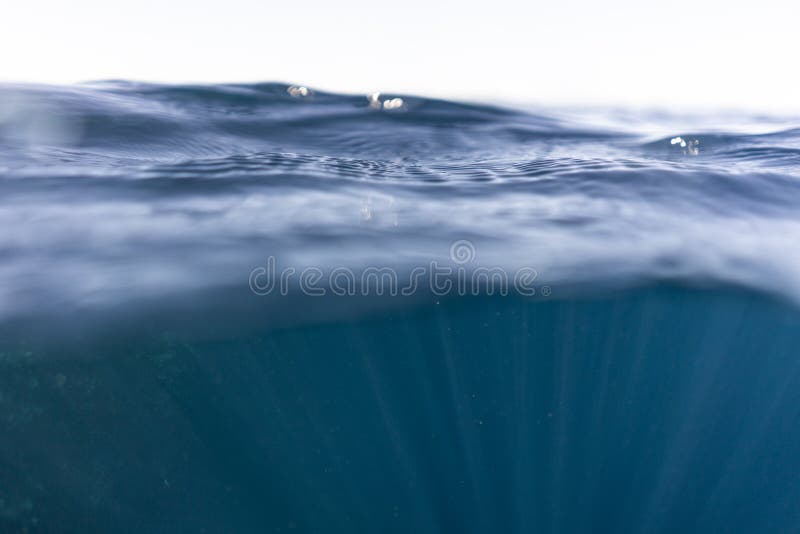Half Under Half Over Water Photography Stock Photo - Image of blue ...