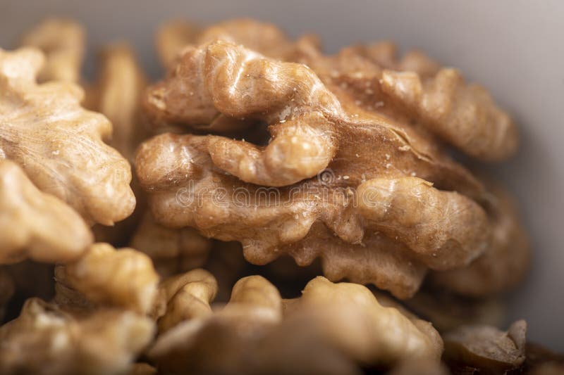 Half of the Walnut Kernels. Walnut Insides. Healthy Diet. Ingredients ...