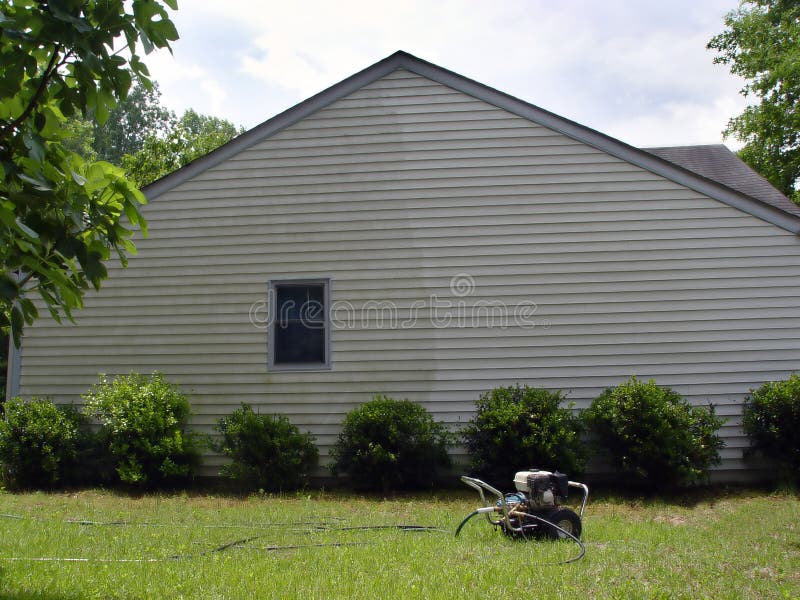 Half Washed stock image. Image of home, siding, washer - 129413