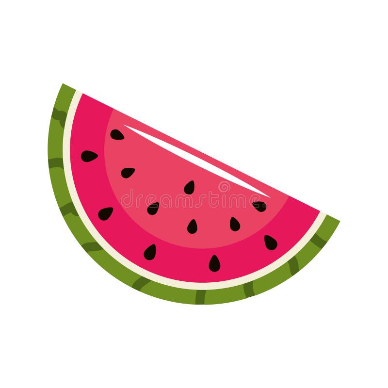 Half Watermelon Fruit Fresh Stock Vector - Illustration of isolation ...