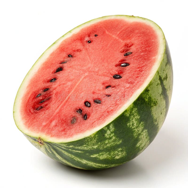 Half of a Watermelon on White Background Stock Illustration ...