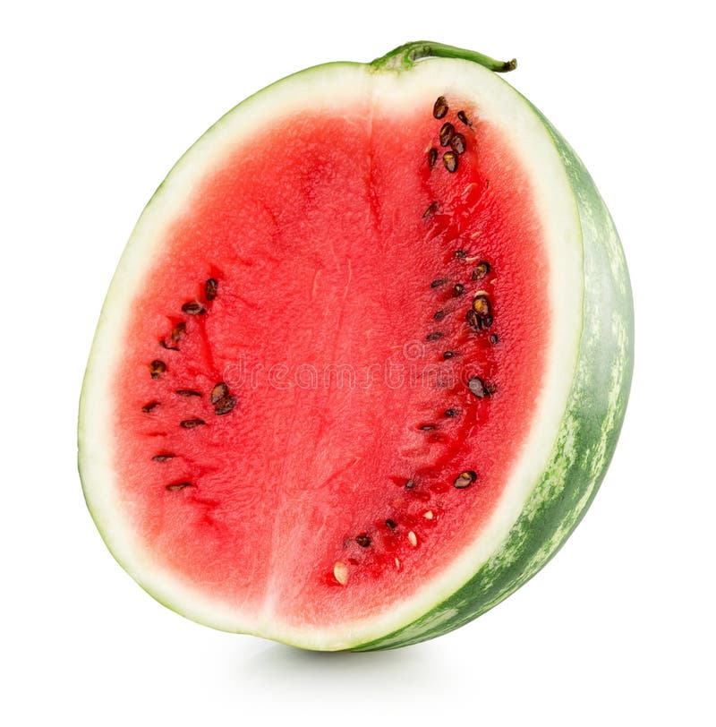 Half of Watermelon Isolated on the White Background Stock Photo - Image ...