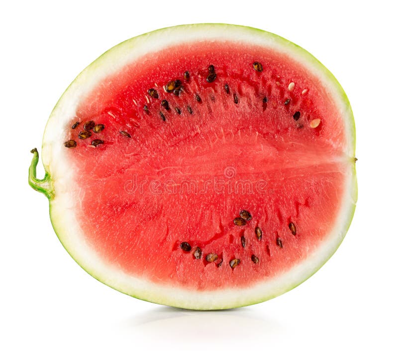 Half of Watermelon Isolated on the White Background Stock Photo - Image ...
