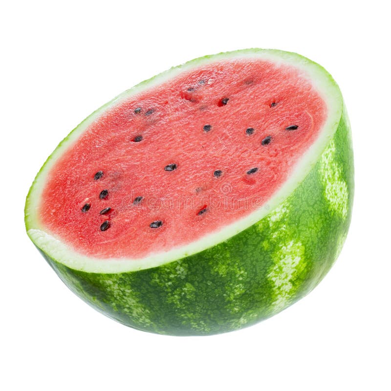 Half Watermelon with Isolated on White Background Stock Image - Image ...