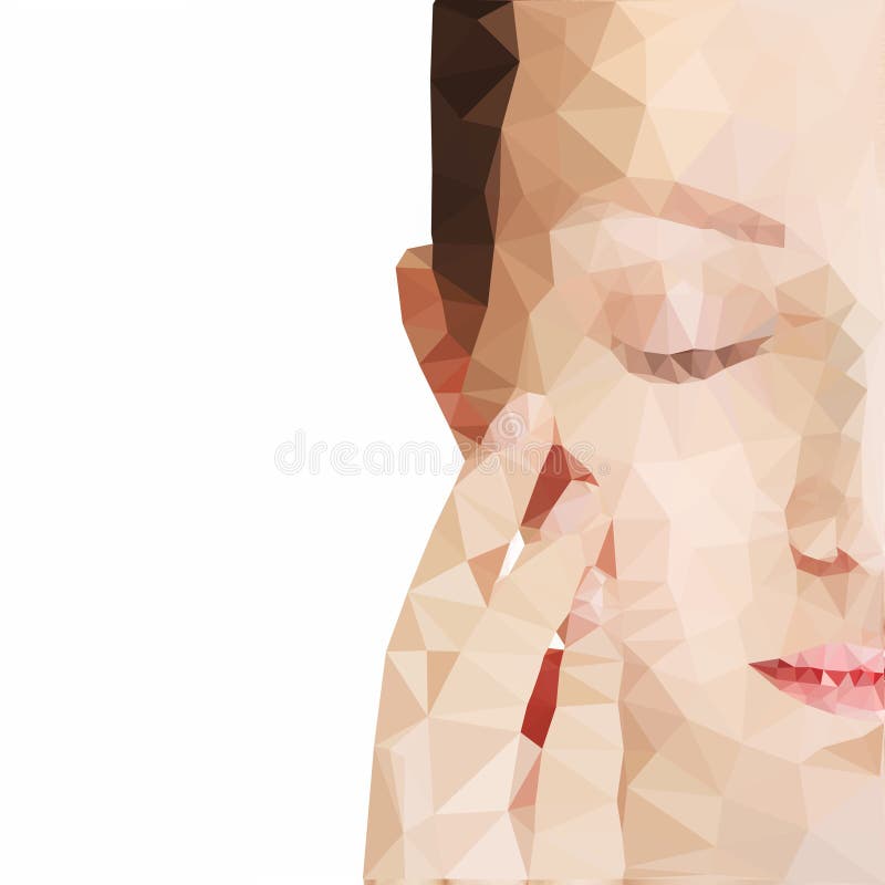 Half woman face stock illustration. Illustration of healthy - 45881375