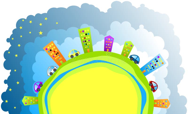 Half World Clipart Colored