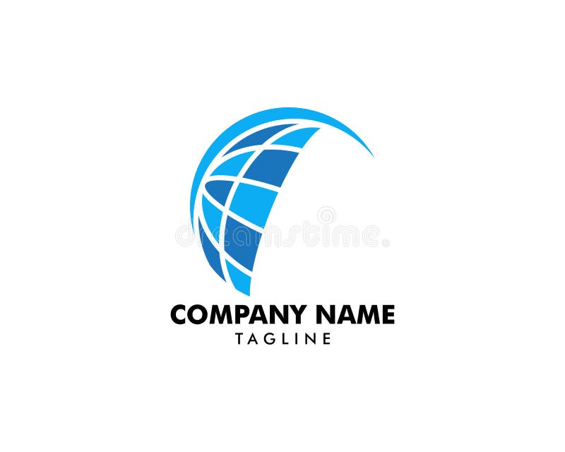 Half World Globe Logo Template Vector Illustration Stock Vector ...