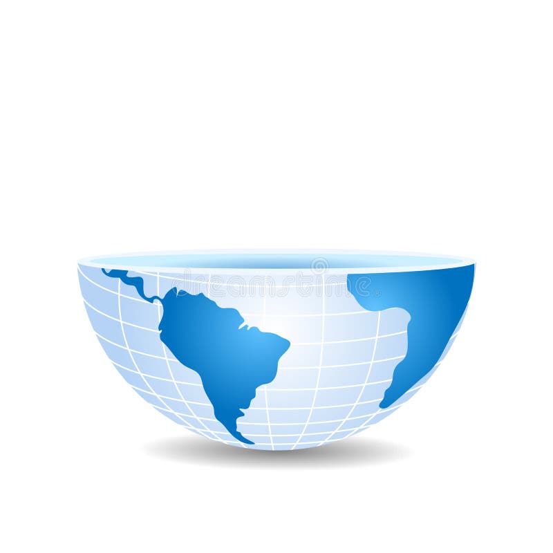 Half World Globe Logo Template Vector Illustration Stock Vector ...