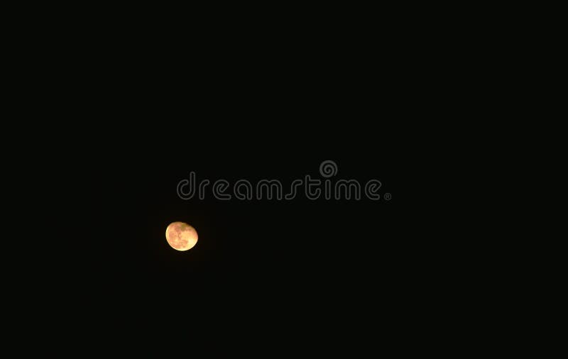 Half Yellow Moon Cover by Spreading Cloud in Night Stock Photo - Image ...