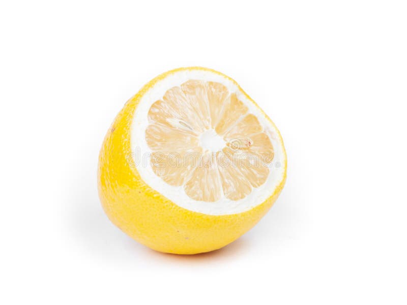 Half of yellow ripe lemon stock photo. Image of fruit - 155808042