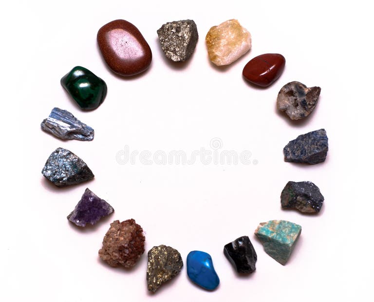 Halfedelstenen En Mineralen Stock Afbeelding - Image of kristal ...