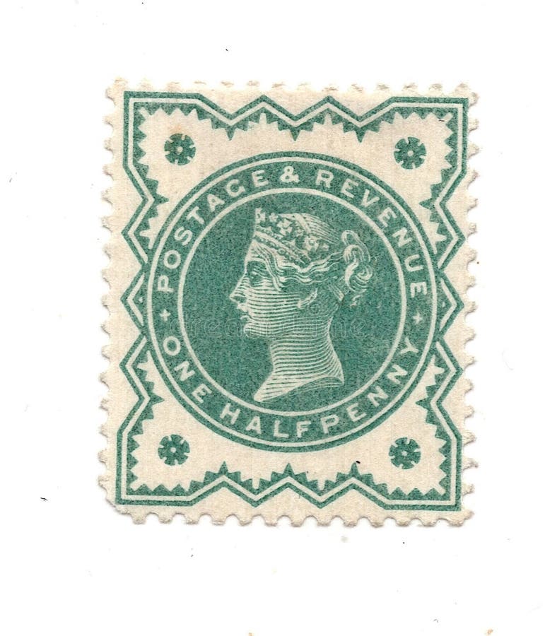 A Victorian Postage Stamp in Mint Condition on a White Background ...