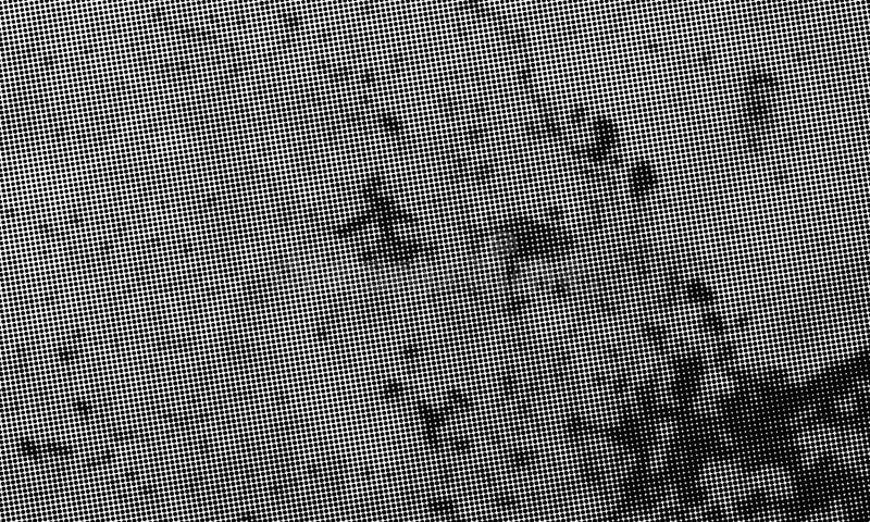 Black And White Abstract Background With Wavy Dotted Pattern Halftone