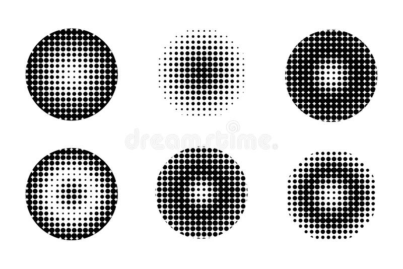 Halfton Spot. Gradient Circle Background. Round Shape. Vector ...