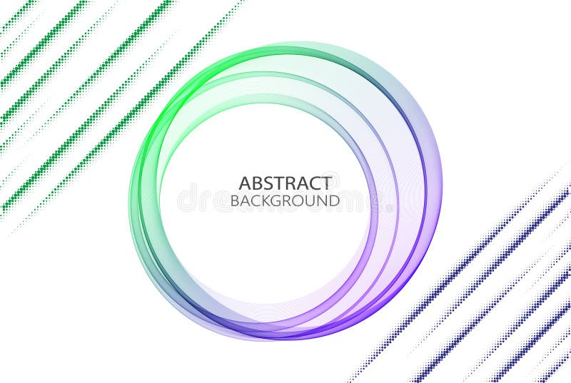 Blue Green Lines Transparent Circular Wave, Frame, Halftone Elements on ...