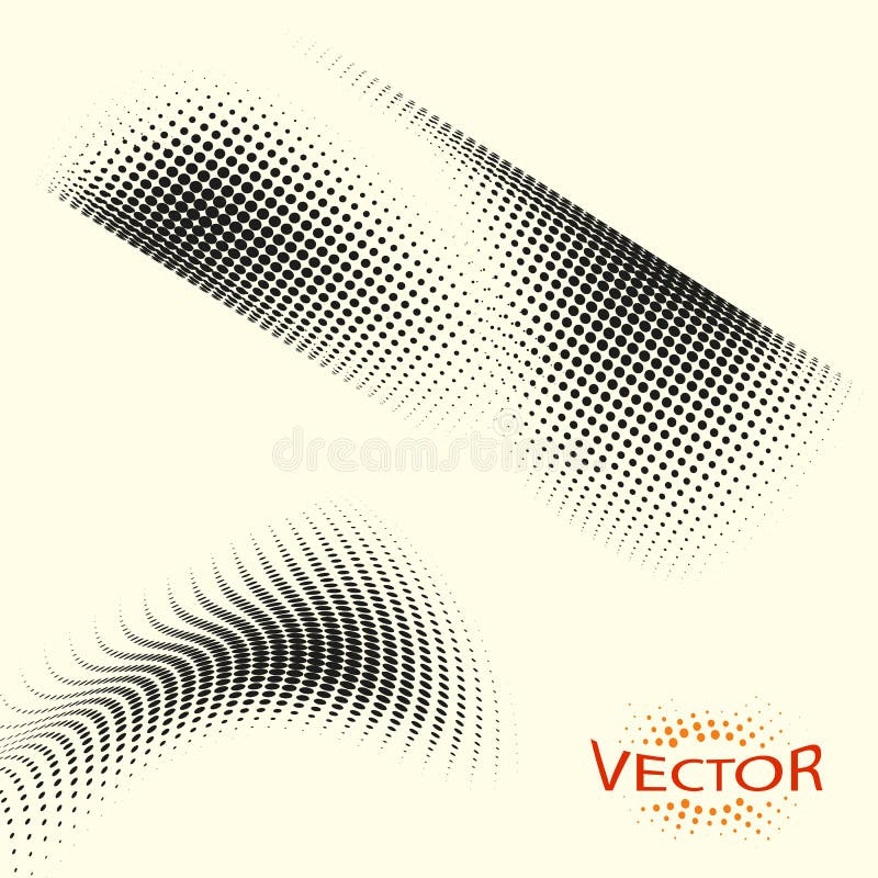 Halftone is an Abstract Point-based Monochrome Design Element. Vector ...