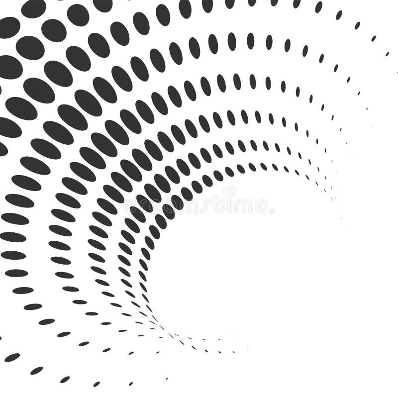 Halftone Abstract Shape. Round Dotted Texture Form Stock Vector ...
