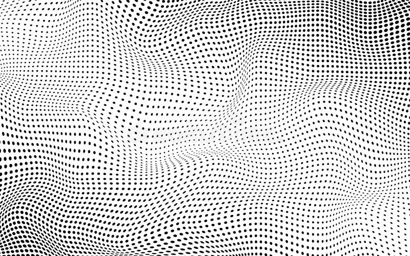 Halftone Abstract Texture. Monochrome Optical Background. Spotted Effect Pattern Stock Vector ...