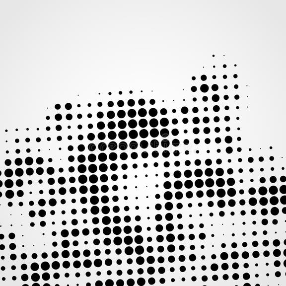 Halftone Abstract Vector Black Dots Design Element Isolated on a White Background Stock Vector ...