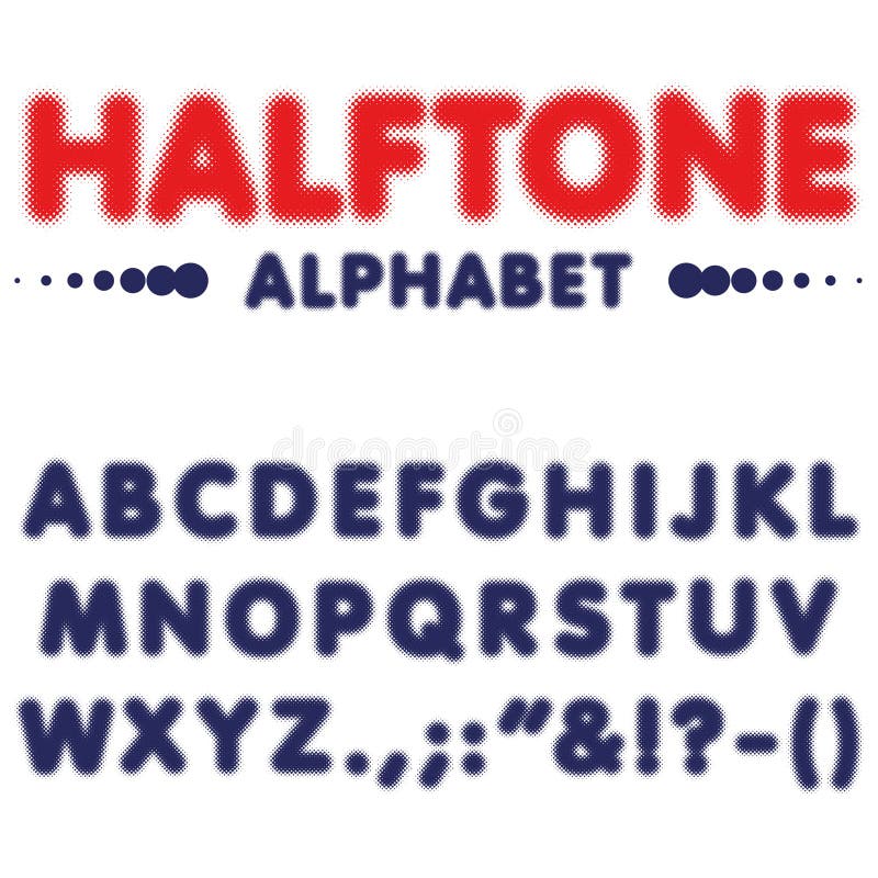 Halftone Alphabet Font Typeface in Vector Format Stock Illustration ... Halftone Alphabet Font Typeface in Vector Format Stock Illustration ...