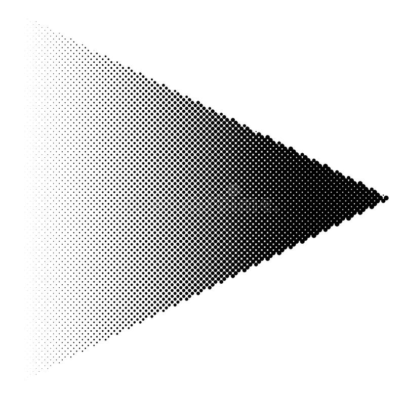 Halftone Arrow with Fading Gradient. Half-tone Arrow Shape Stock Vector ...