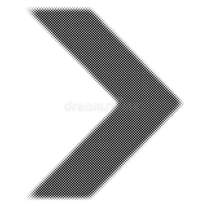 Halftone Arrow Icon and Symbol Stock Vector - Illustration of halftone ...