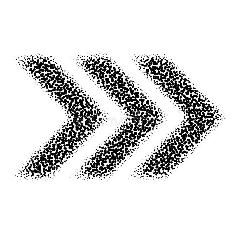 Halftone Arrow Icon and Symbol Stock Vector - Illustration of icon ...