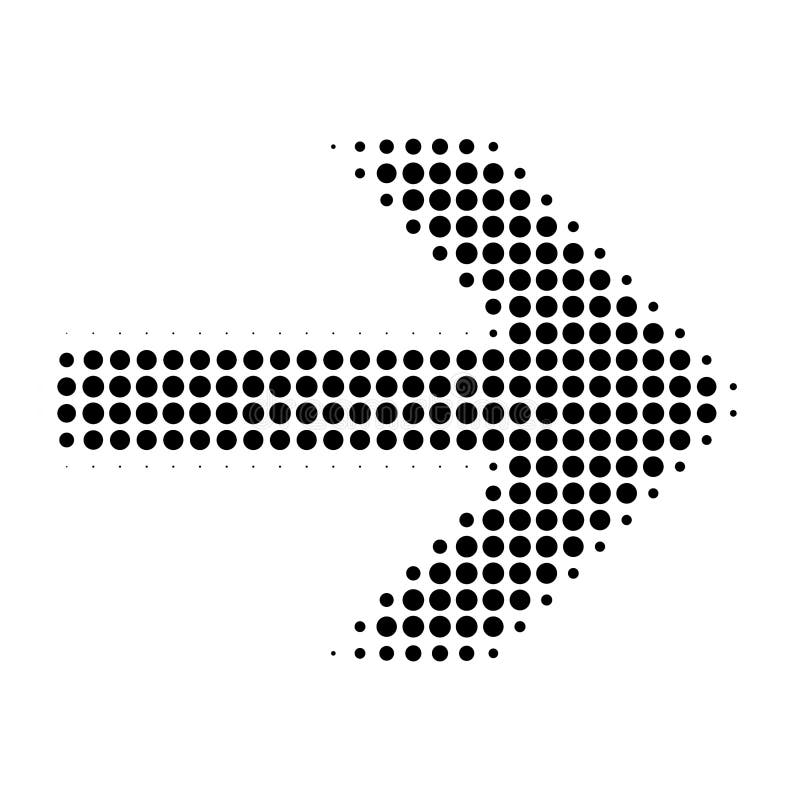 Halftone Arrow Icon and Symbol Stock Vector - Illustration of side ...